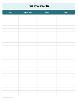 18 Free Contact List Templates - Customizable - Excel, Word