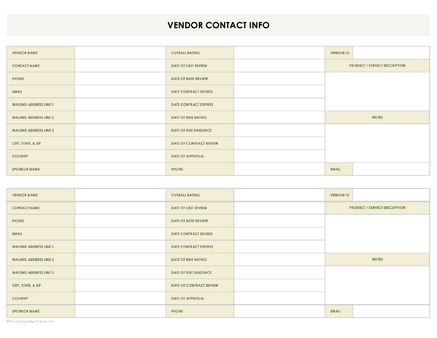 18 Free Contact List Templates - Customizable - Excel, Word
