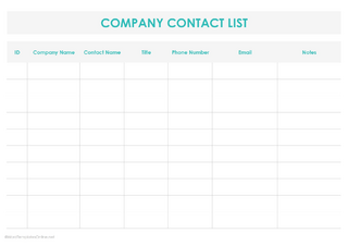 18 Free Contact List Templates - Customizable - Excel, Word