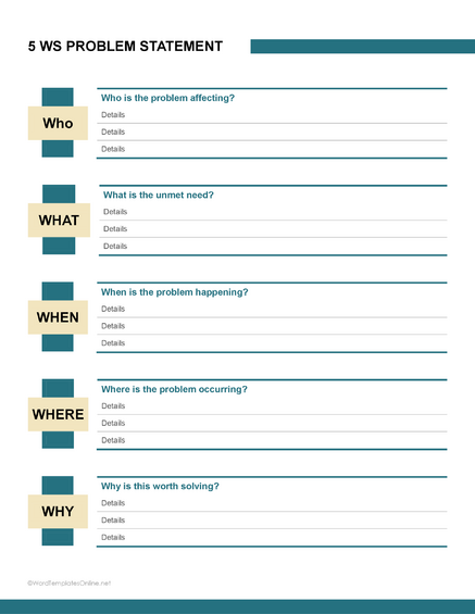 6 Free Problem Statement Templates