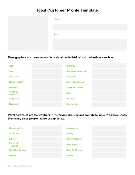 8 Free Customer Profile Templates (Word, Google Docs)