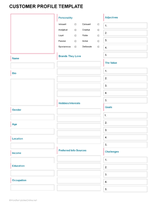 8 Free Customer Profile Templates (Word, Google Docs)