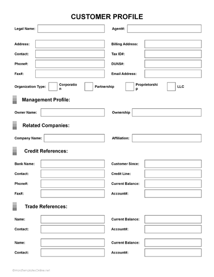 8 Free Customer Profile Templates (Word, Google Docs)
