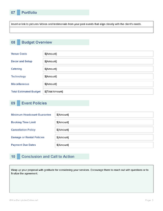 Free Event Proposal Templates (Editable) - Word, Google Docs