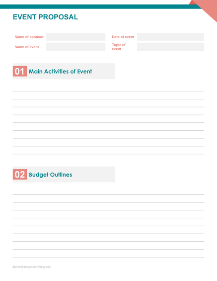 Free Event Proposal Templates (Editable) - Word, Google Docs