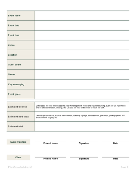 Free Event Proposal Templates (Editable) - Word, Google Docs