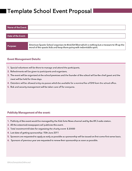 Free Event Proposal Templates (Editable) - Word, Google Docs