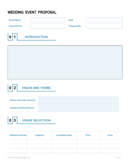 Free Event Proposal Templates (Editable) - Word, Google Docs