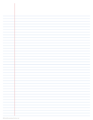 Free Printable Lined Paper Templates