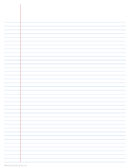 Free Printable Lined Paper Templates
