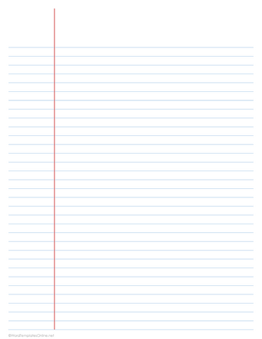 Free Printable Lined Paper Templates
