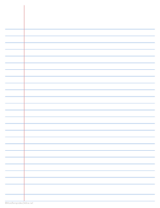 Free Printable Lined Paper Templates