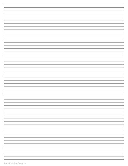 Free Printable Lined Paper Templates