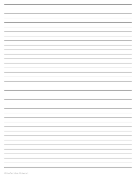 Free Printable Lined Paper Templates