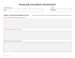 6 Free Problem Statement Templates