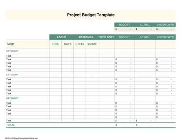 Free Project Budget Templates | Excel & Google Sheets