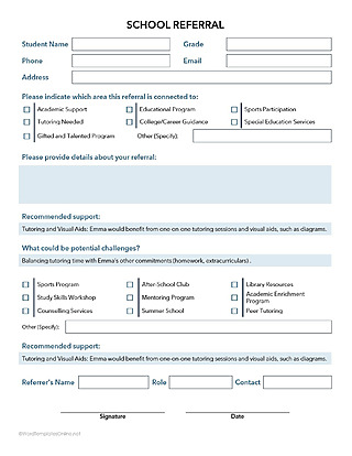 Free Referral Form Templates - 100% Editable