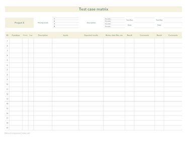 Free Test Case Templates - Word & Excel