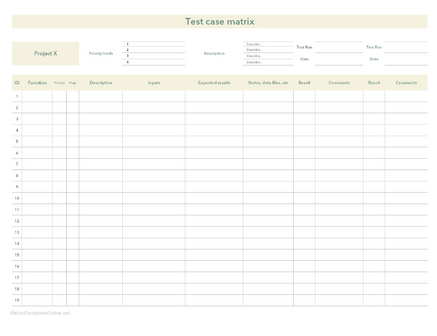 Free Test Case Templates - Word & Excel