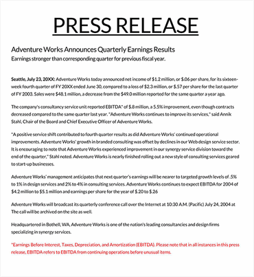 Free Press Release Templates (Editable) - Word, Google Docs
