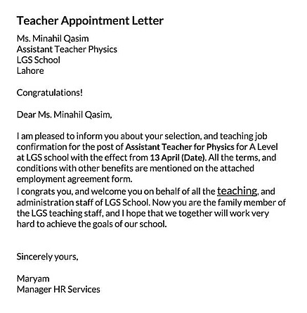 Temporary Appointment Letter Samples (Writing Tips)