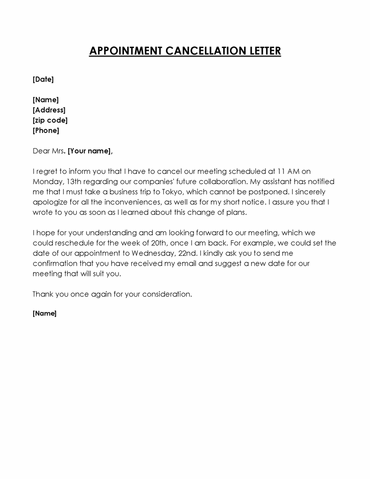 How to Reschedule an Appointment (7 Sample Letters)