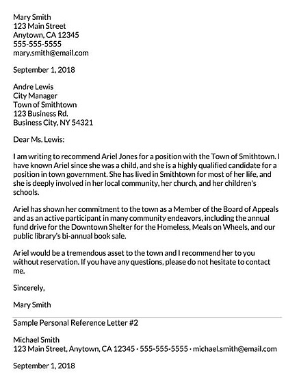 7 Perfect Business Reference Letter Examples - Format