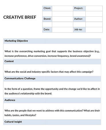 28 Free Creative Brief Templates - How to Write (Examples)