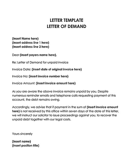 100s of Free Demand Letter Examples (Editable)