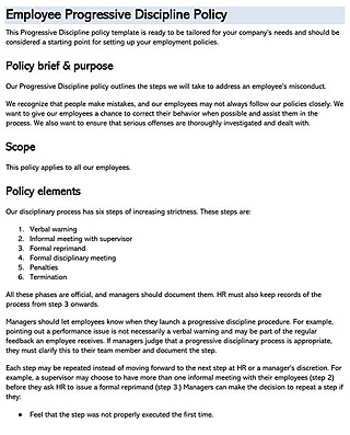 Free Employee Conduct and Discipline Policy Templates