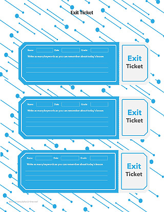 20 Free Exit Ticket Templates (Word, Google Docs, PDF)