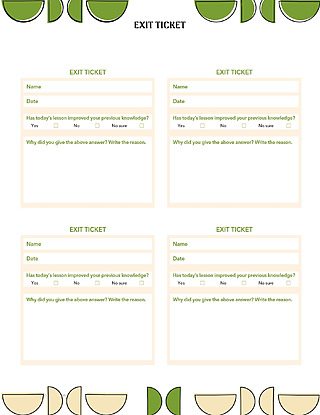20 Free Exit Ticket Templates (Word, Google Docs, PDF)