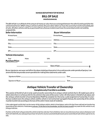 Free Michigan Vehicle Bill of Sale Form | Form TR-207