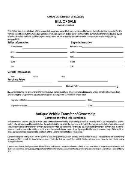 Free Michigan Vehicle Bill of Sale Form | Form TR-207