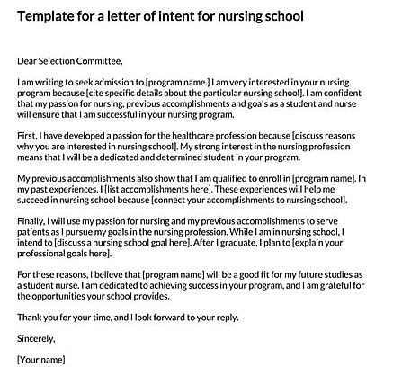 Best Nursing Job Letter of Intent Examples