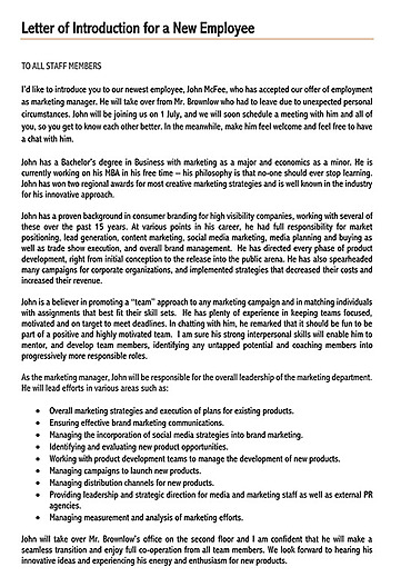 Letter of Introduction: 20 Examples and Overview