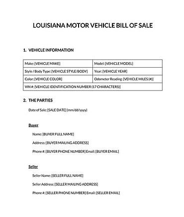 Free Vermont Vehicle Bill of Sale | Form VT-005
