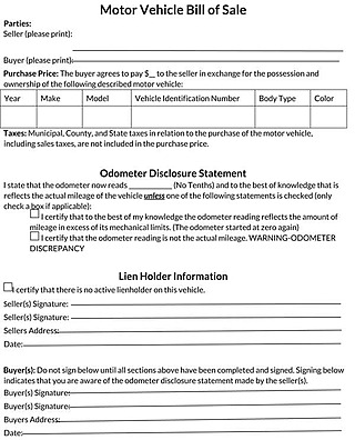 Free Michigan Vehicle Bill of Sale Form | Form TR-207