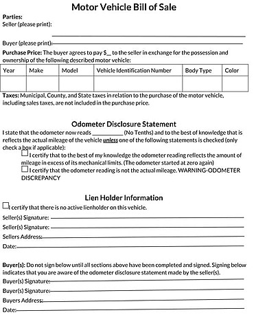 Free Michigan Vehicle Bill of Sale Form | Form TR-207