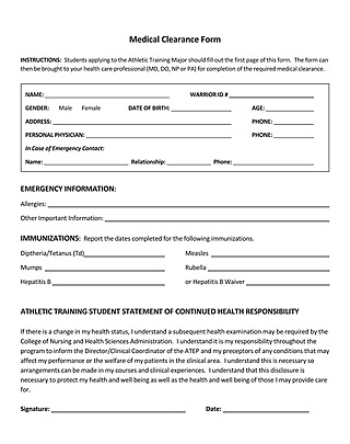 General Medical History Forms (100% Free) - [Word, PDF]