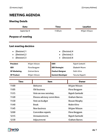 8 Free Meeting Notes Templates