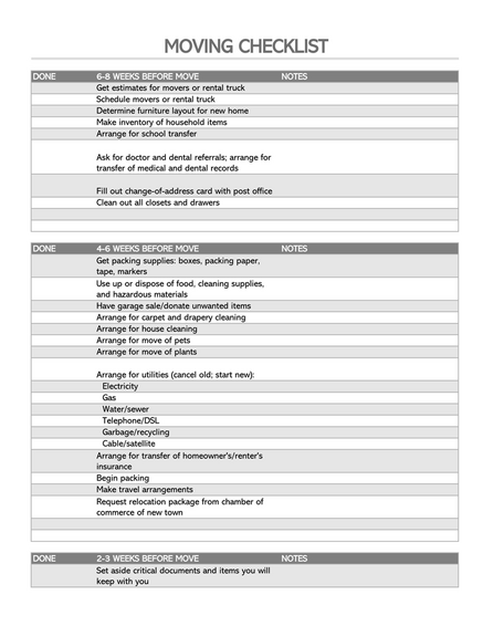 8 Free Move-Out Cleaning Checklists - Editable