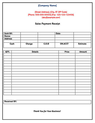 9 Free Personal Training Receipt (Bill) Templates