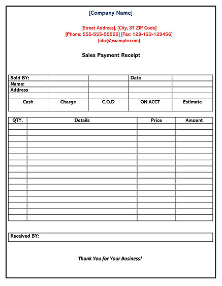 24 Free Sales Receipt Templates (Premium Designs)