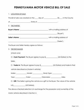 Free Michigan Vehicle Bill of Sale Form | Form TR-207