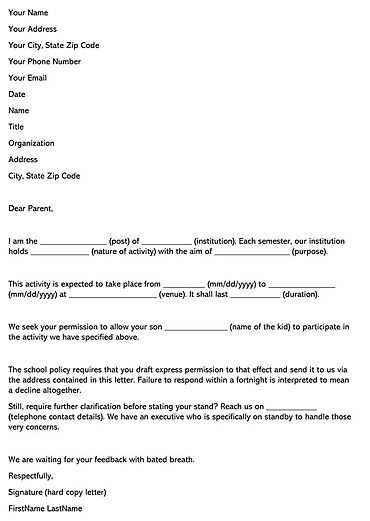 Sample Letters of Permission for Construction - Templates
