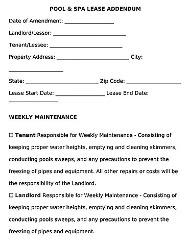Addendum to Lease Agreement (Free Forms & Templates)
