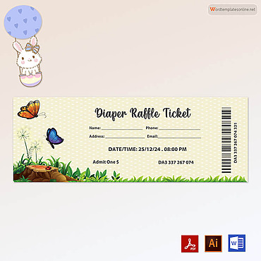 Free Ticket Templates (Edit & Printable) - Word, Adobe