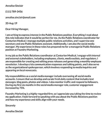 32 Email Cover Letter Samples | How to Write (Examples)