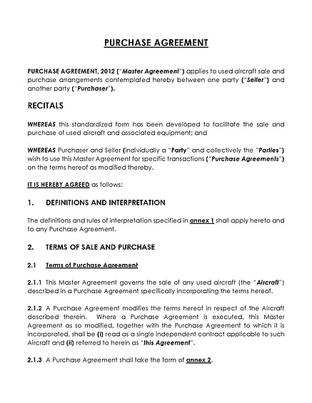 22 Free Purchase Agreement Templates (Word)